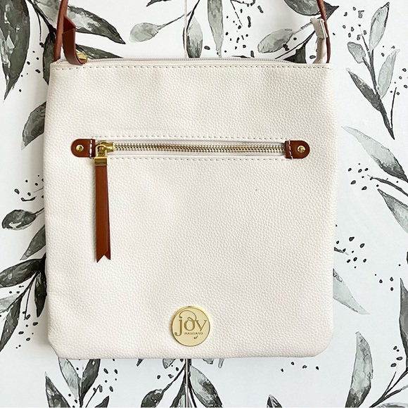 Joy Mangano | Bags | Joy Mangano Leather Crossbody Bag White Color ...